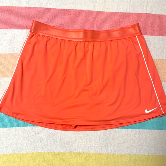 Nike | Skirts | Nike Orange Dry Fit Tennis Skirt With Built In Shorts ...